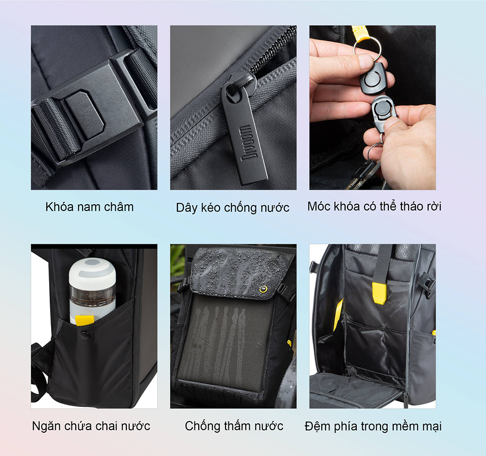 Balo Divoom Pixoo Backpack-M Màn Hình LED Thông Minh - Phụ Kiện Macbook